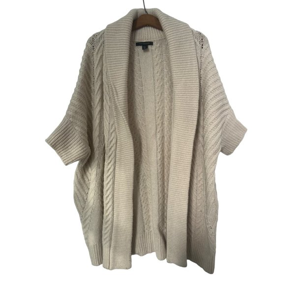 Tahari | Sweaters | Tahari Cable Knit Open Front Cardigan Sweater ...